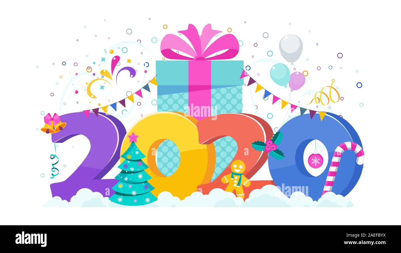 Huge calendar with balloons and gifts Stock Vector Image & Art - Alamy