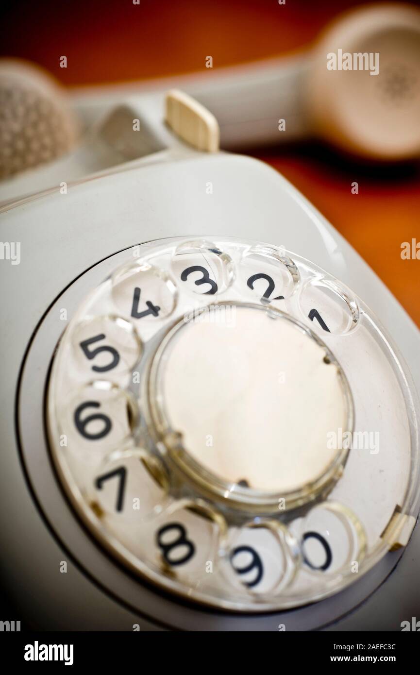 retro rotary dial telephone Stock Photo - Alamy