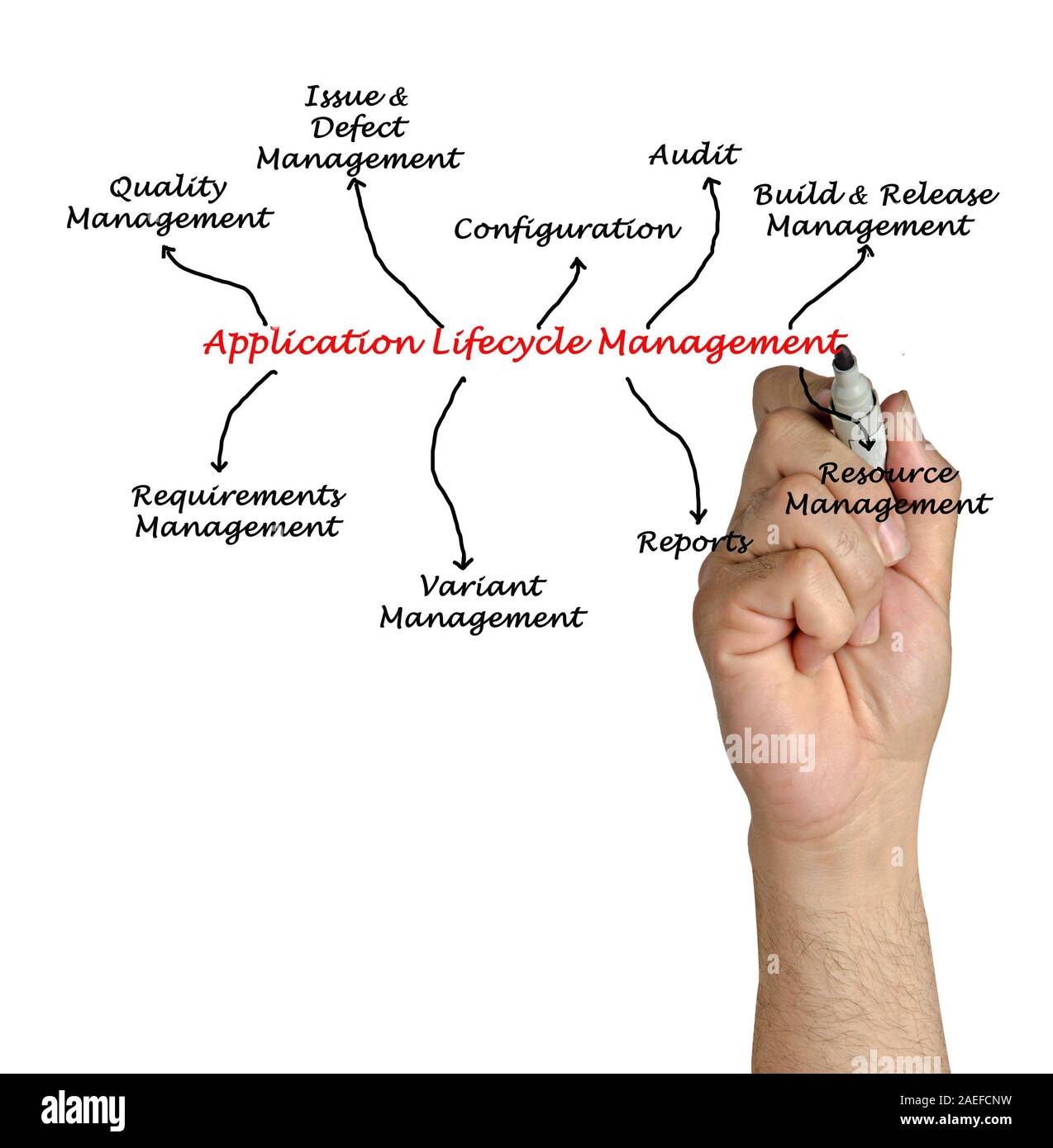 Diagram of application lifecycle management Stock Photo - Alamy
