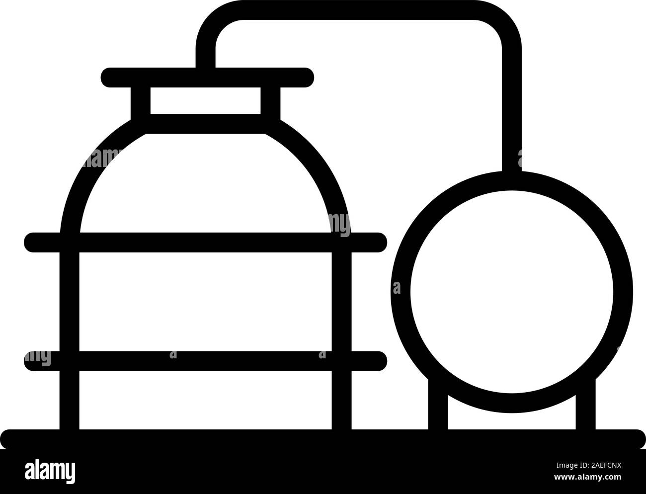 gas storage icon vector. Isolated contour symbol illustration Stock ...