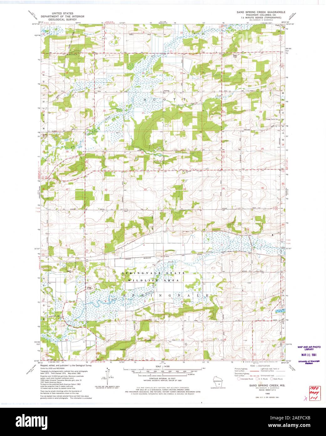 Map of spring creek Cut Out Stock Images & Pictures - Alamy