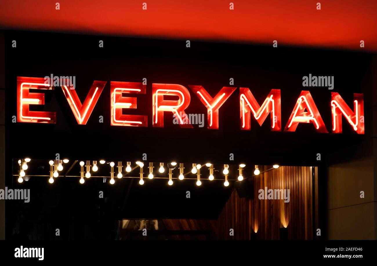 Entrance sign to Everyman cinema in Liverpool, UK Stock Photo - Alamy