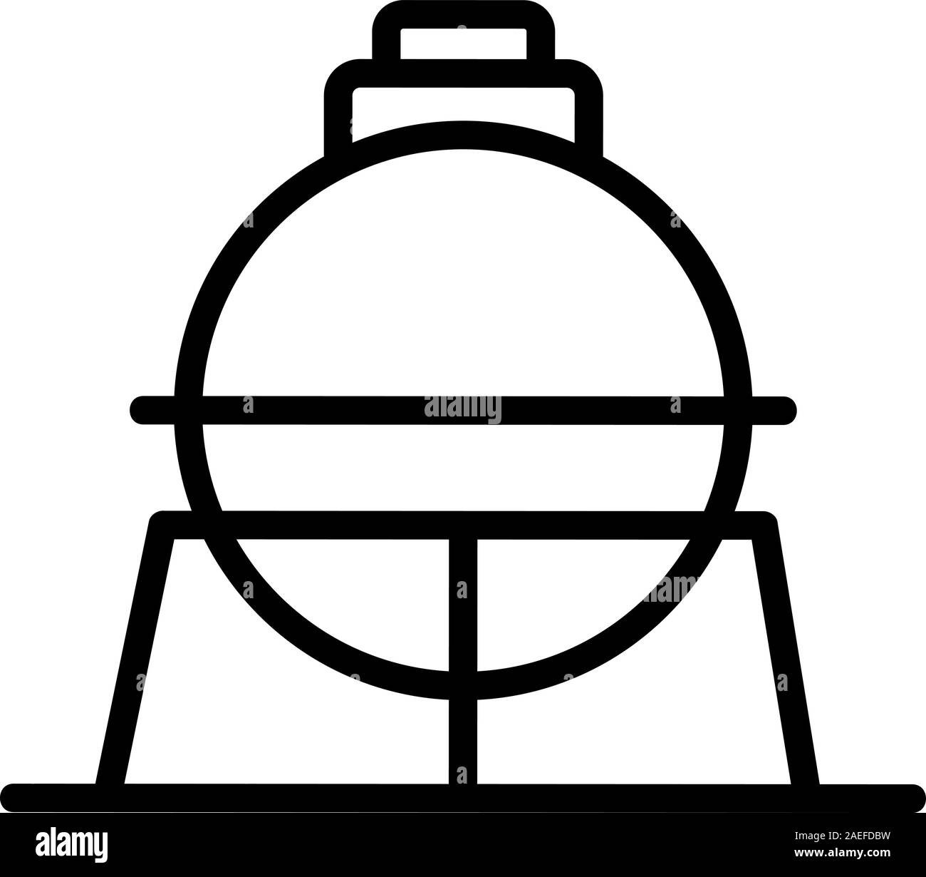 fuel oil icon vector storage. Isolated contour symbol illustration ...