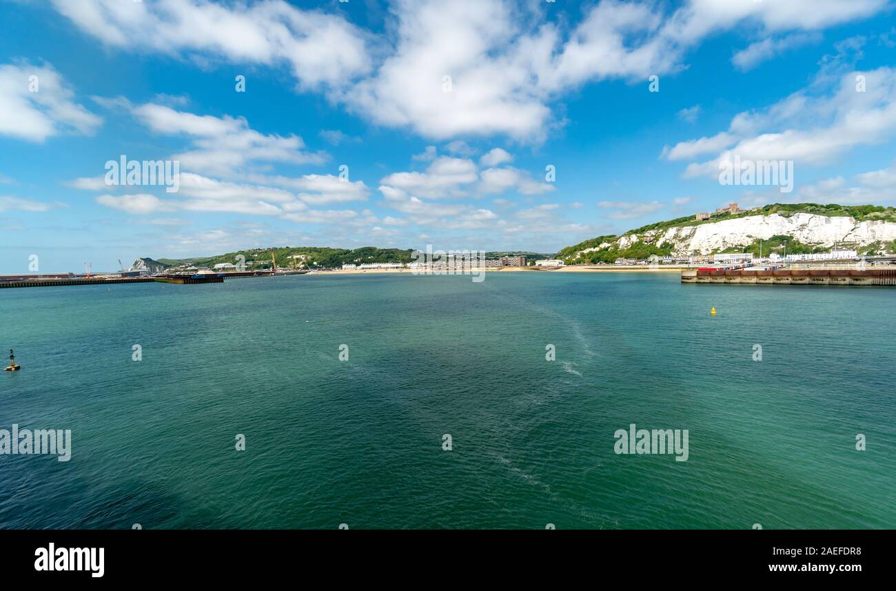The white cliffs of Dover in Kent view from the sea Stock Photo - Alamy