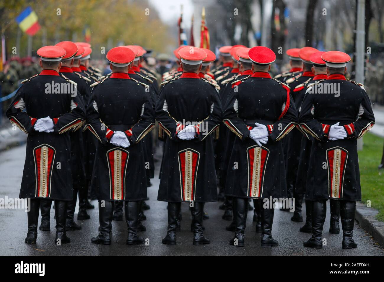 Bucharest, Romania - December 01, 2019: Macedonian soldiers in dress ...