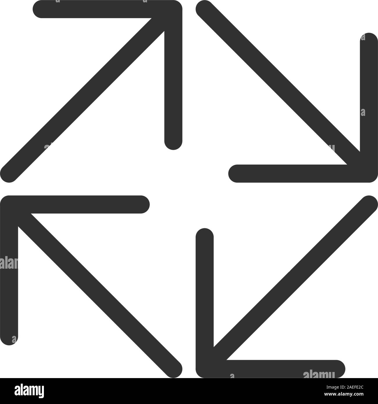 Arrows in square. Vector illustration on white background. Useful for ...