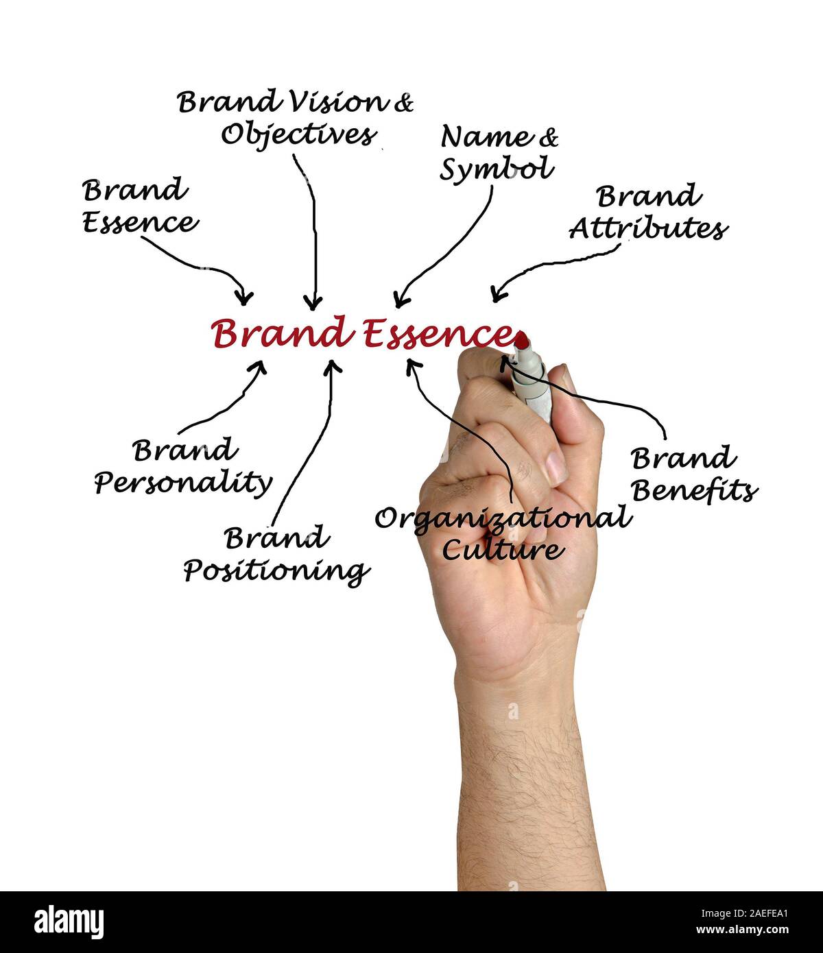 Diagram of Brand Essence Stock Photo - Alamy