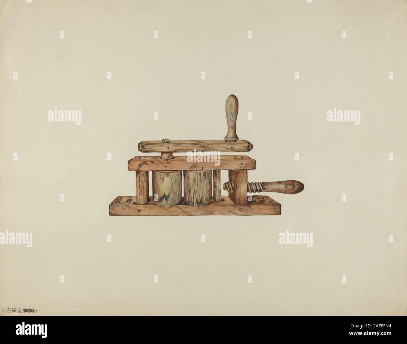 Jessie M Youngs, Straw Roller, 1935-1942 Straw Roller; 1935/1942 Stock ...