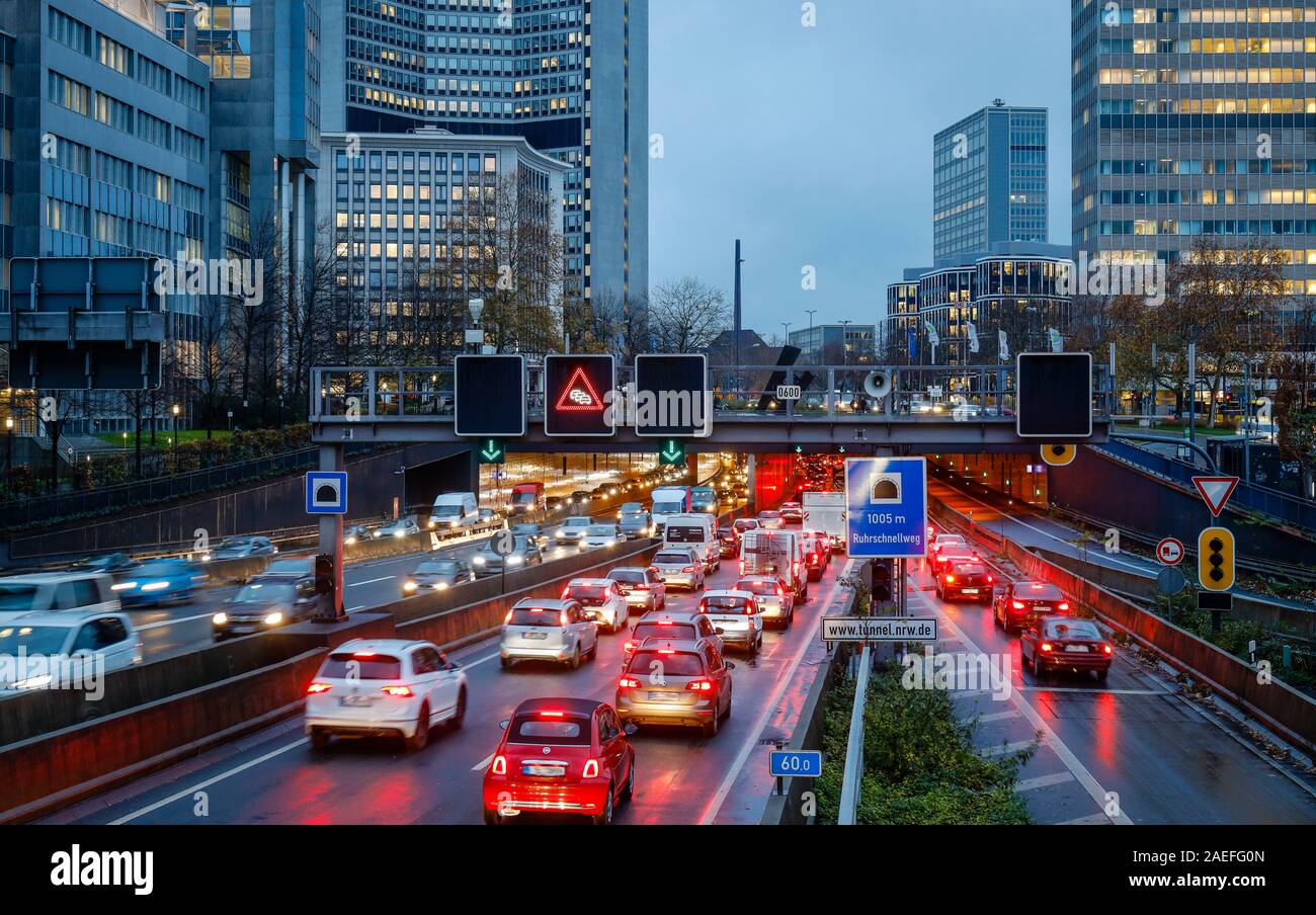 Essen, Ruhr area, North Rhine-Westphalia, Germany - Motorway A40 in the ...