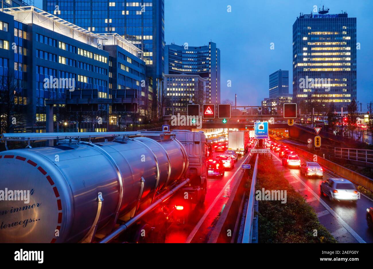 Essen, Ruhr area, North Rhine-Westphalia, Germany - Truck on the A40 ...