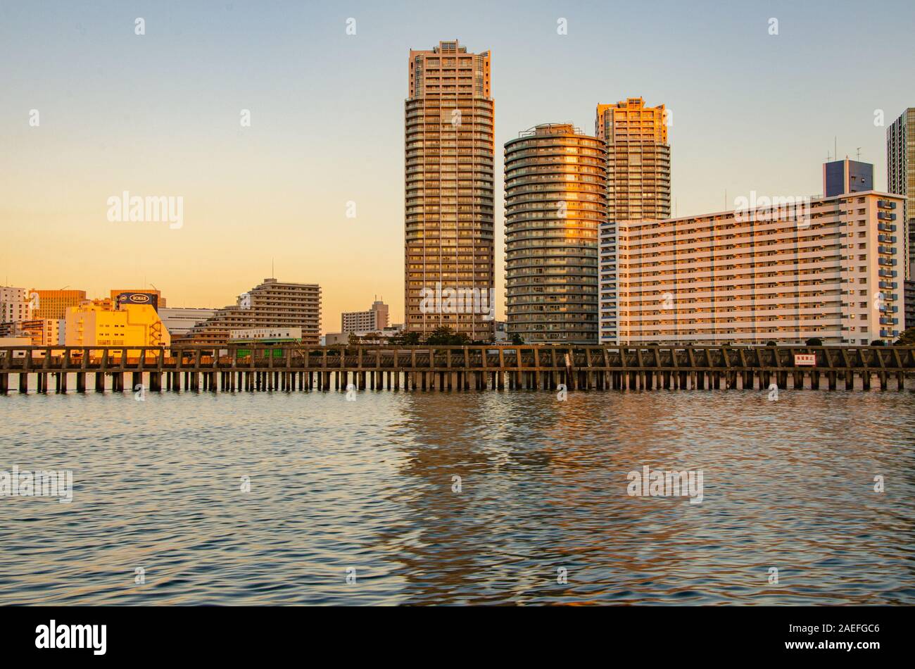 Sunset in Tokyo River, Japan Stock Photo - Alamy