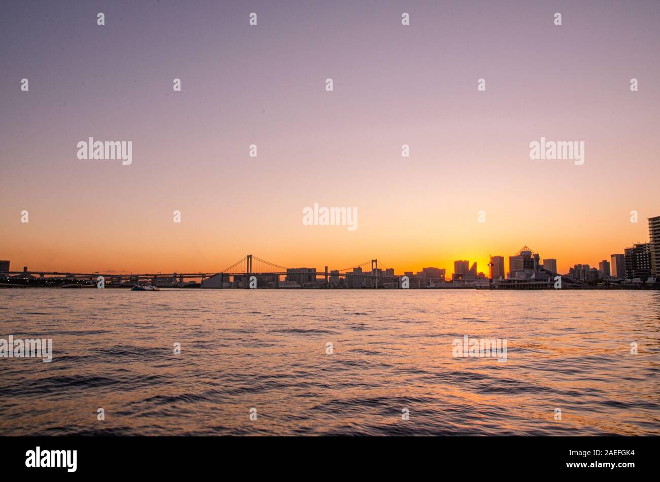 Sunset in Tokyo River, Japan Stock Photo - Alamy