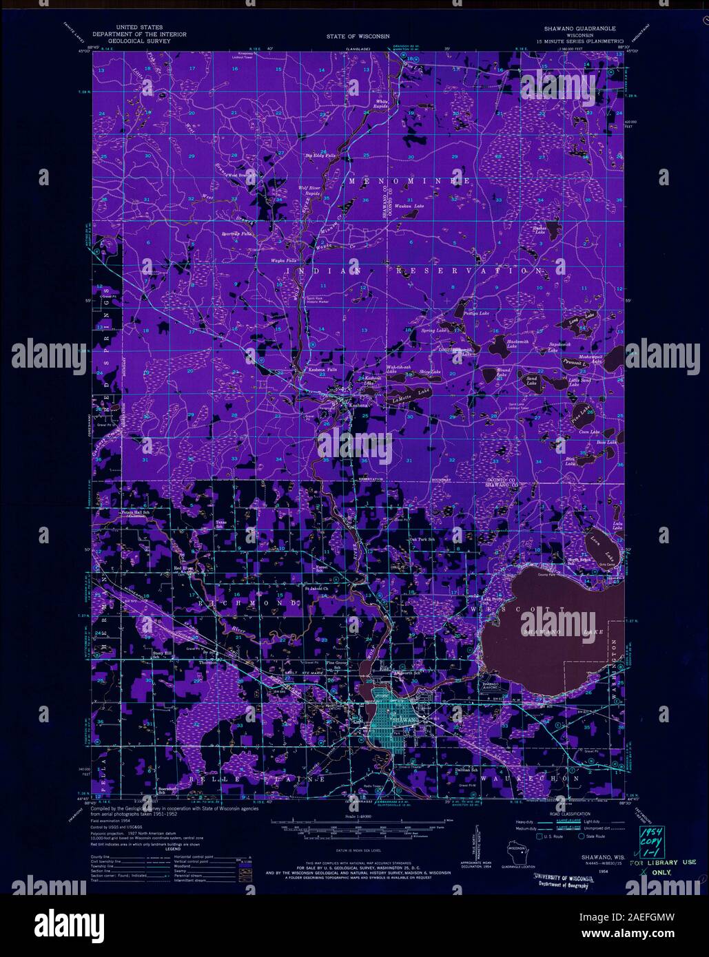 Map of shawano hi-res stock photography and images - Alamy