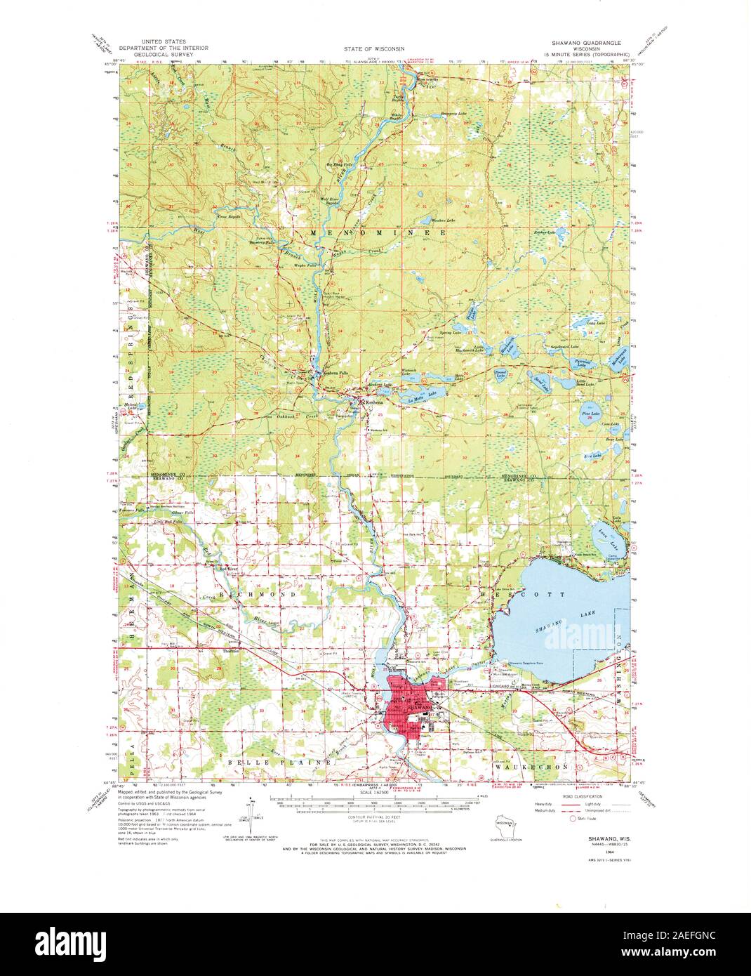 Map of shawano hi-res stock photography and images - Alamy
