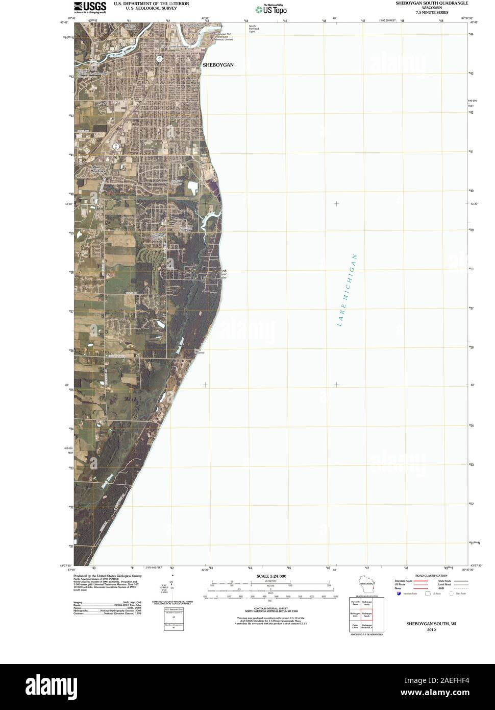 Map of sheboygan hi-res stock photography and images - Alamy