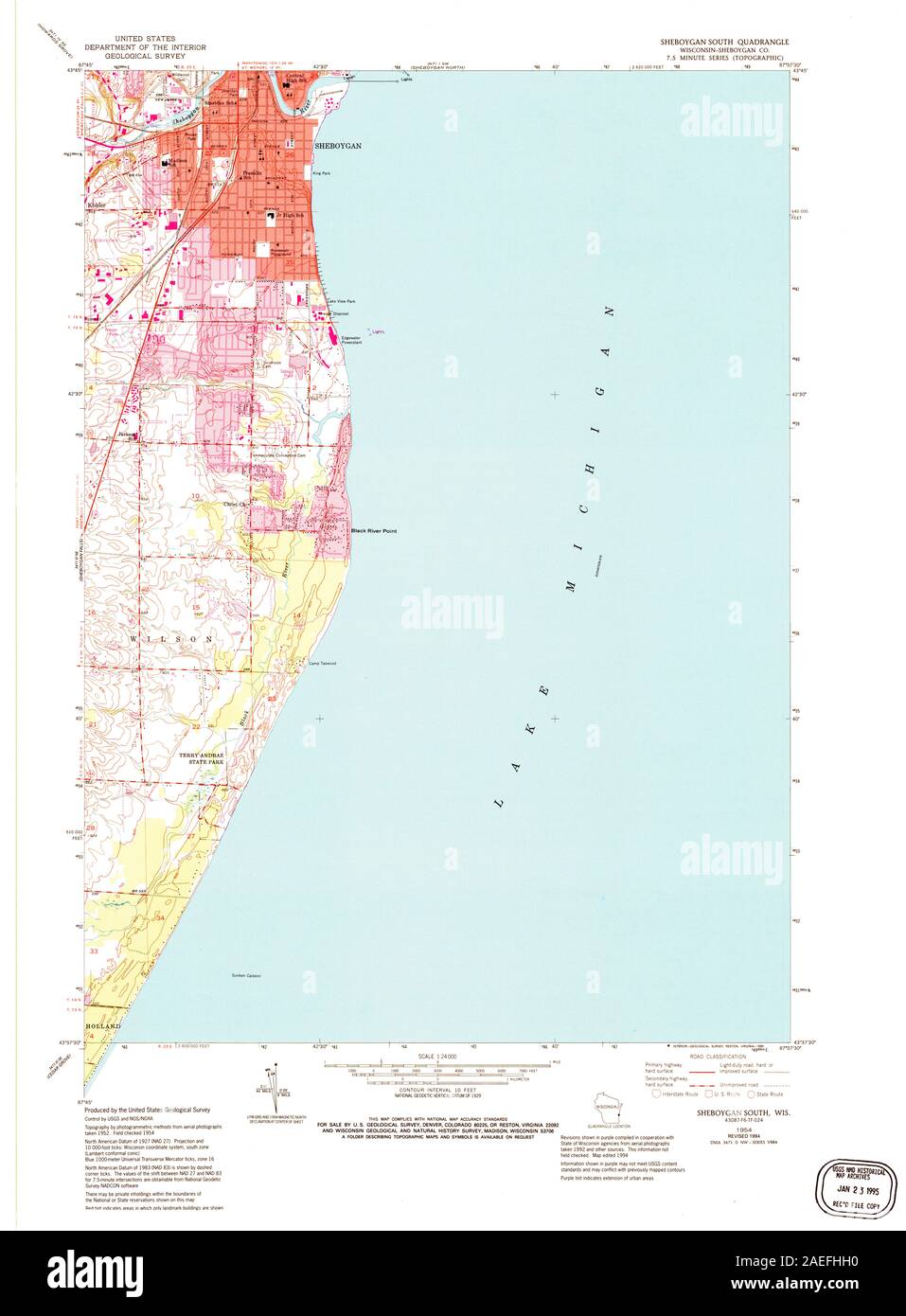 Map of sheboygan hi-res stock photography and images - Alamy