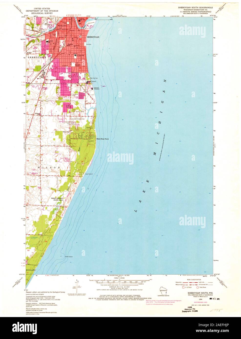 Map of sheboygan hi-res stock photography and images - Alamy
