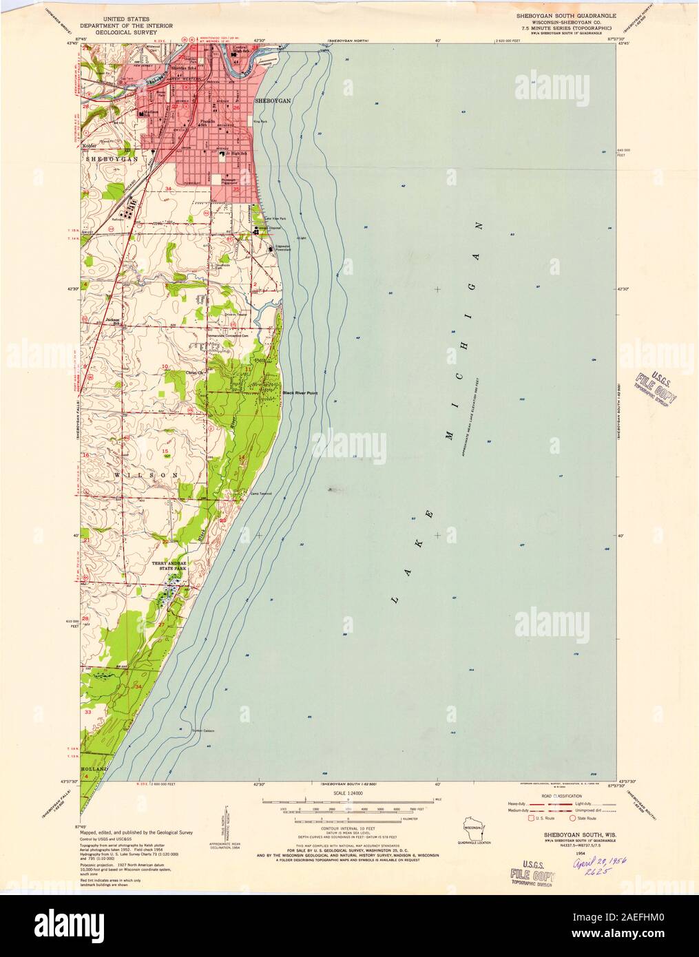 Map of sheboygan hi-res stock photography and images - Alamy