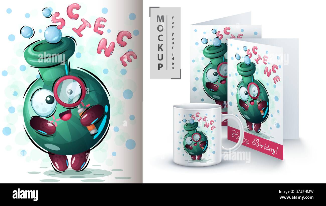 Cute experiment poster and merchandising Stock Vector Image & Art - Alamy