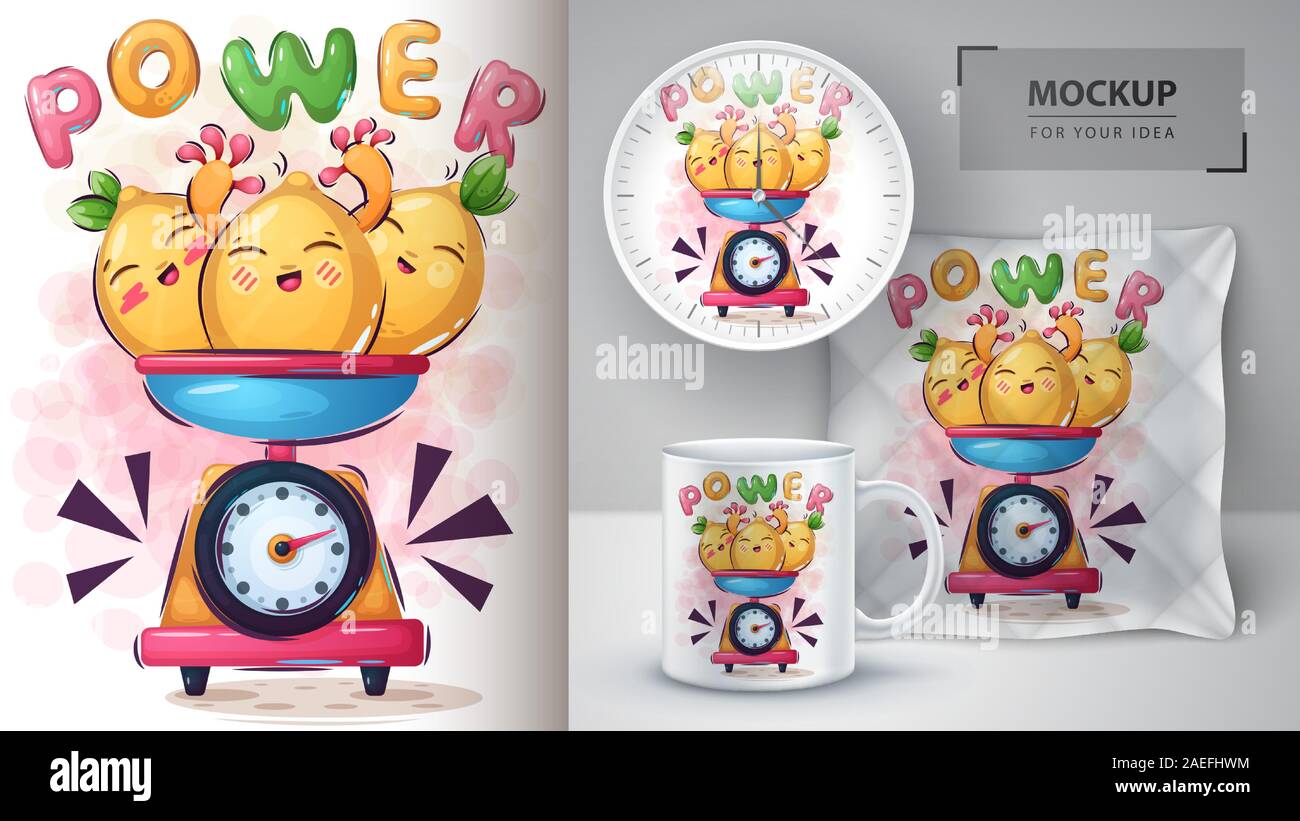 Sweet lemon monster poster and merchandising Stock Vector Image & Art ...