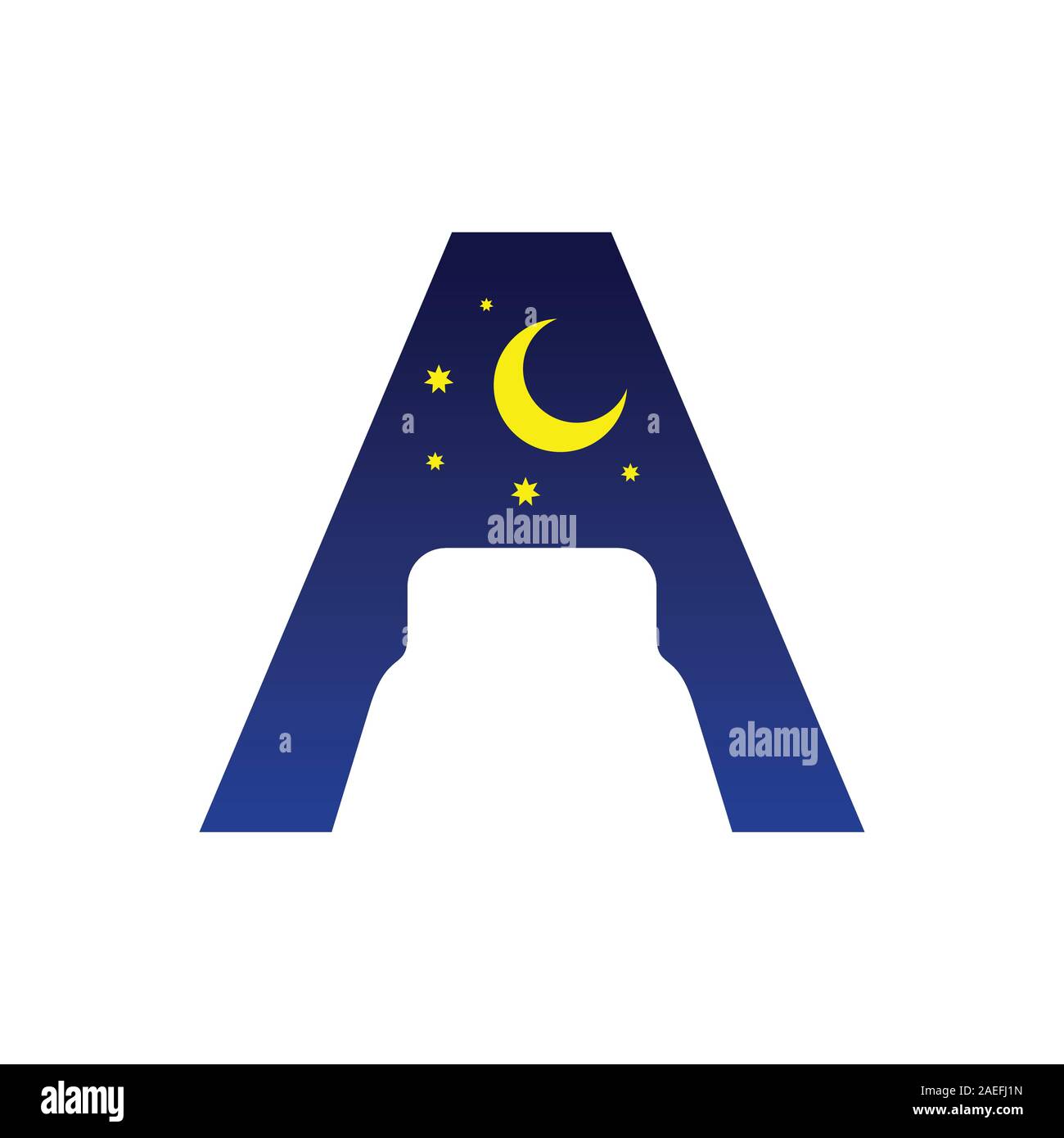 Initial Letter A Bed Negative Space Design Vector Symbol Graphic Logo ...