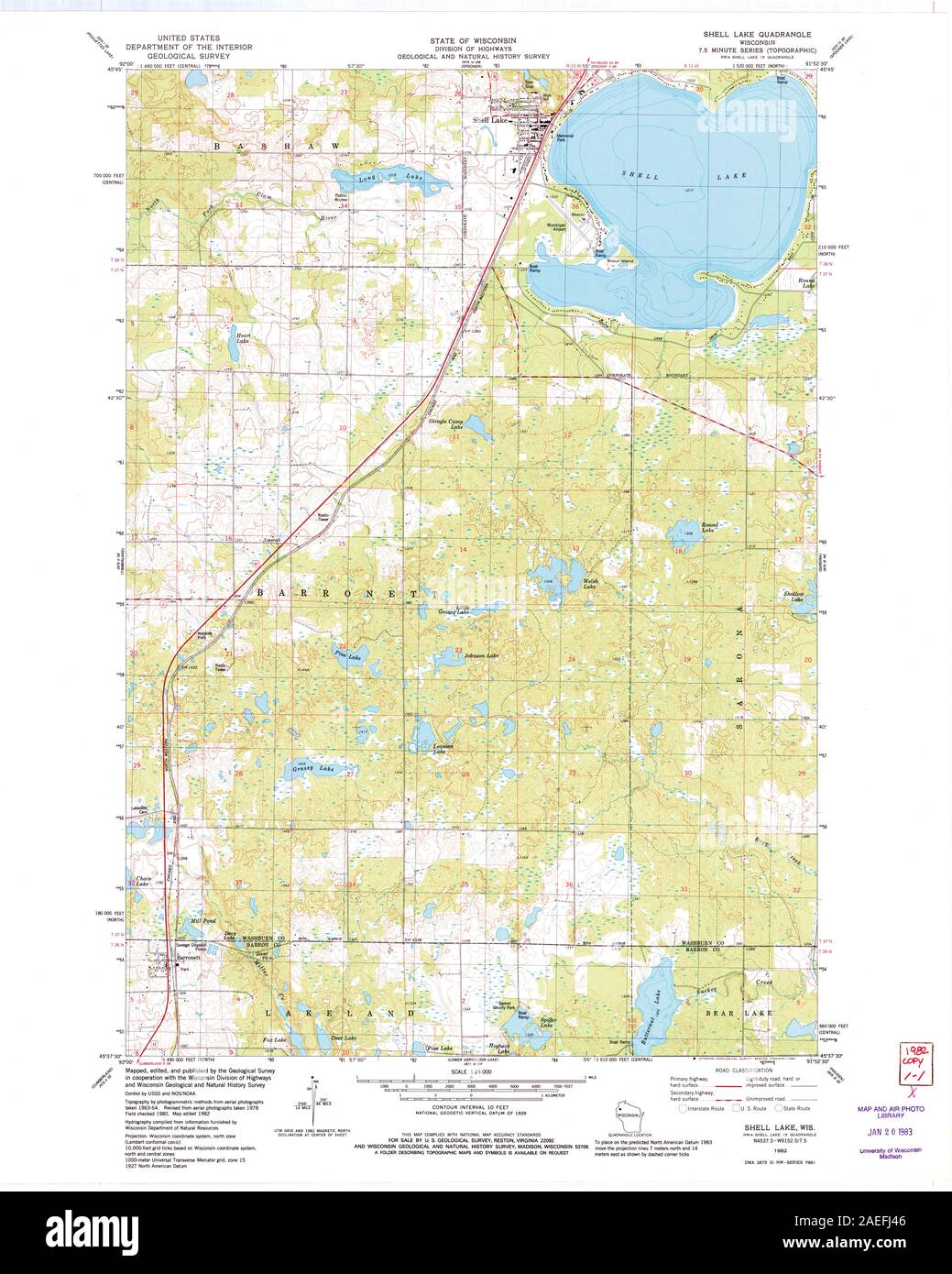 Map Of Shell Lake High Resolution Stock Photography and Images - Alamy