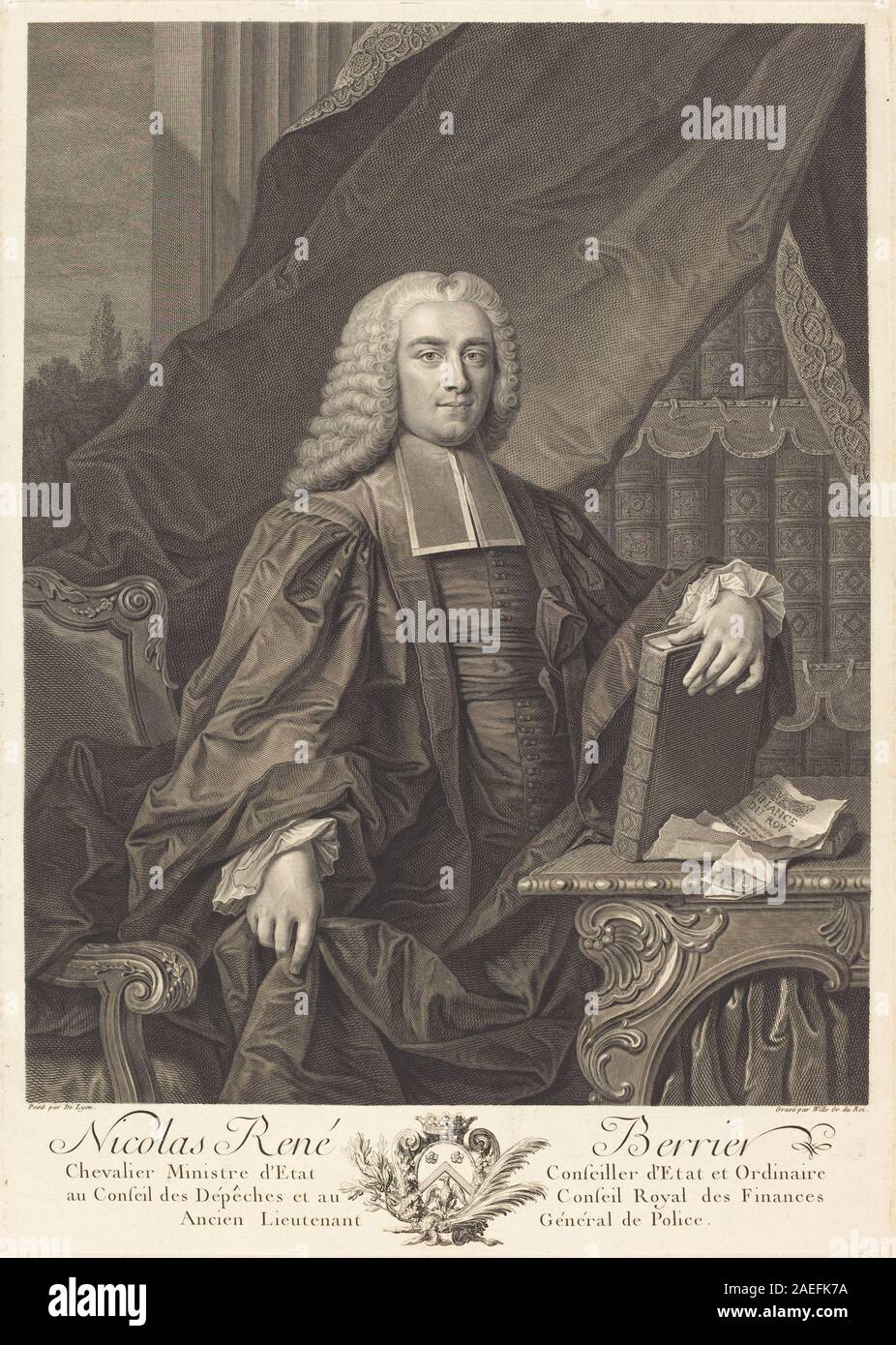 Johann Georg Wille after Jean-François Delyen, Nicolas Rene Berryer ...