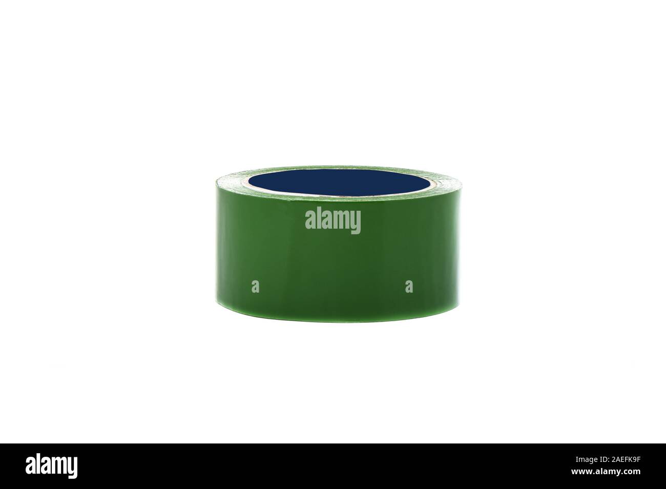 A roll of green duct tape isolated on a white background. Copy space ...
