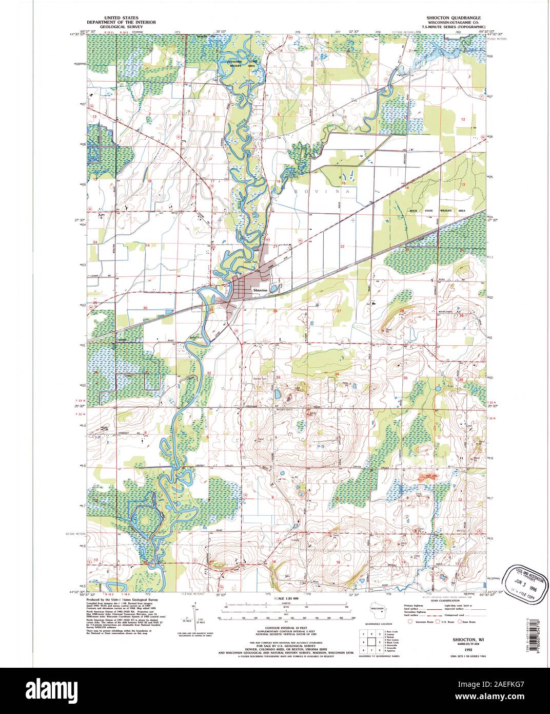 WI Shiocton 800130 1992 24000 Restoration Stock Photo - Alamy