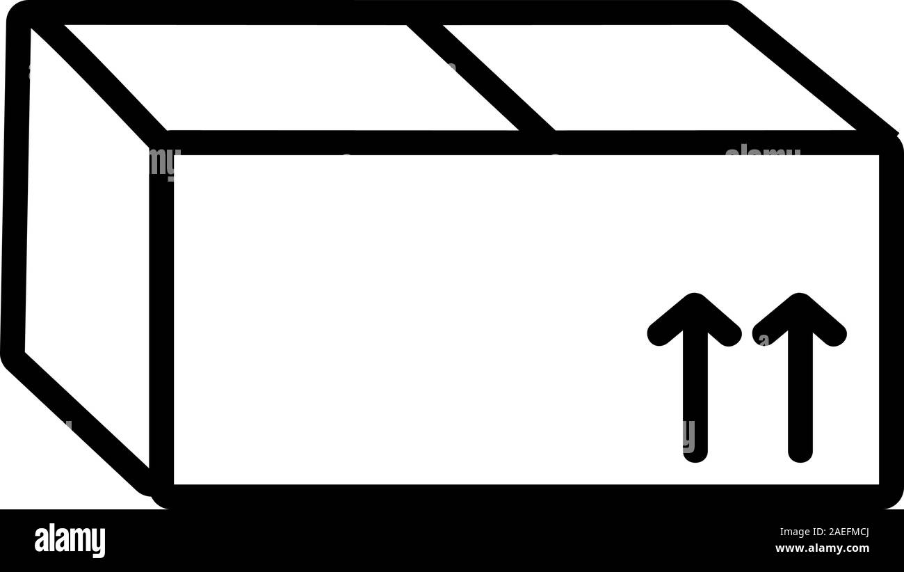 Box parcel icon vector. Isolated contour symbol illustration Stock ...