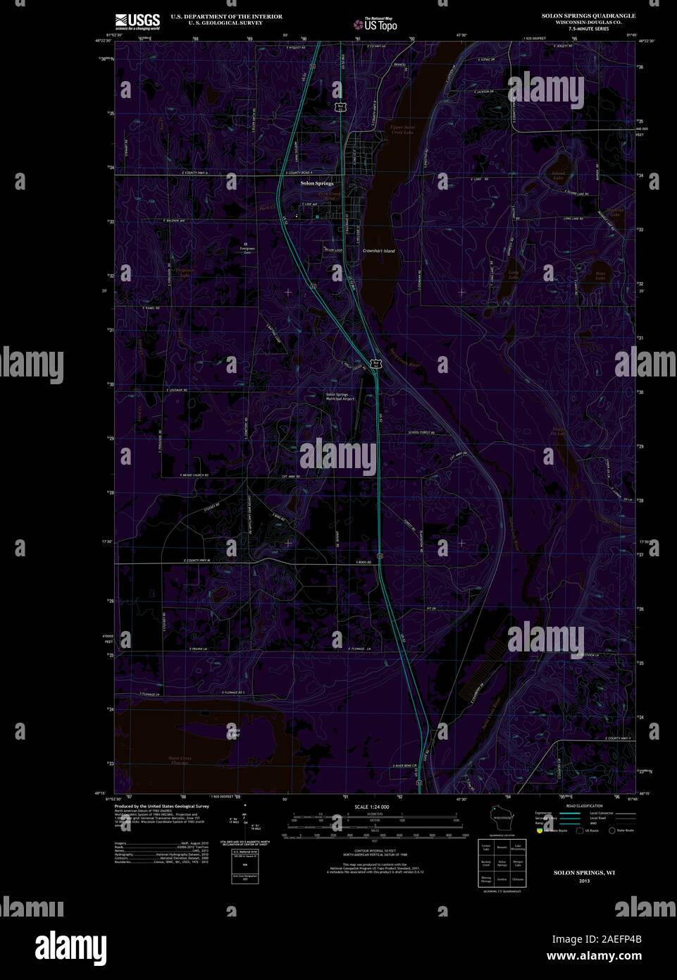 Map of solon springs hi-res stock photography and images - Alamy