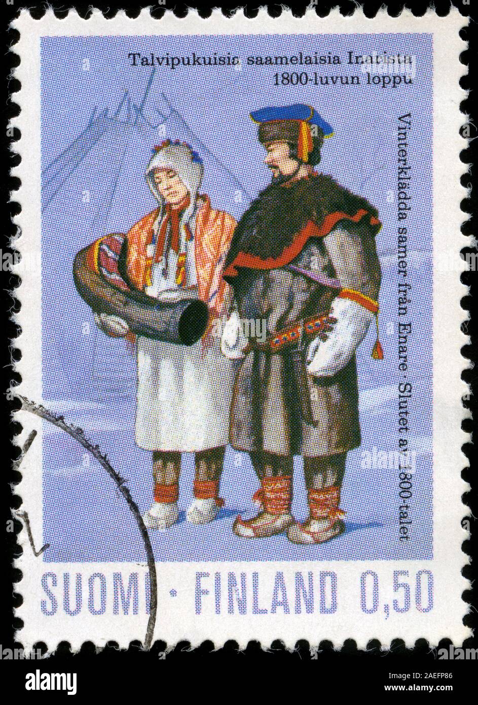 Sami people in Winter Costume (19th Century Stock Photo - Alamy