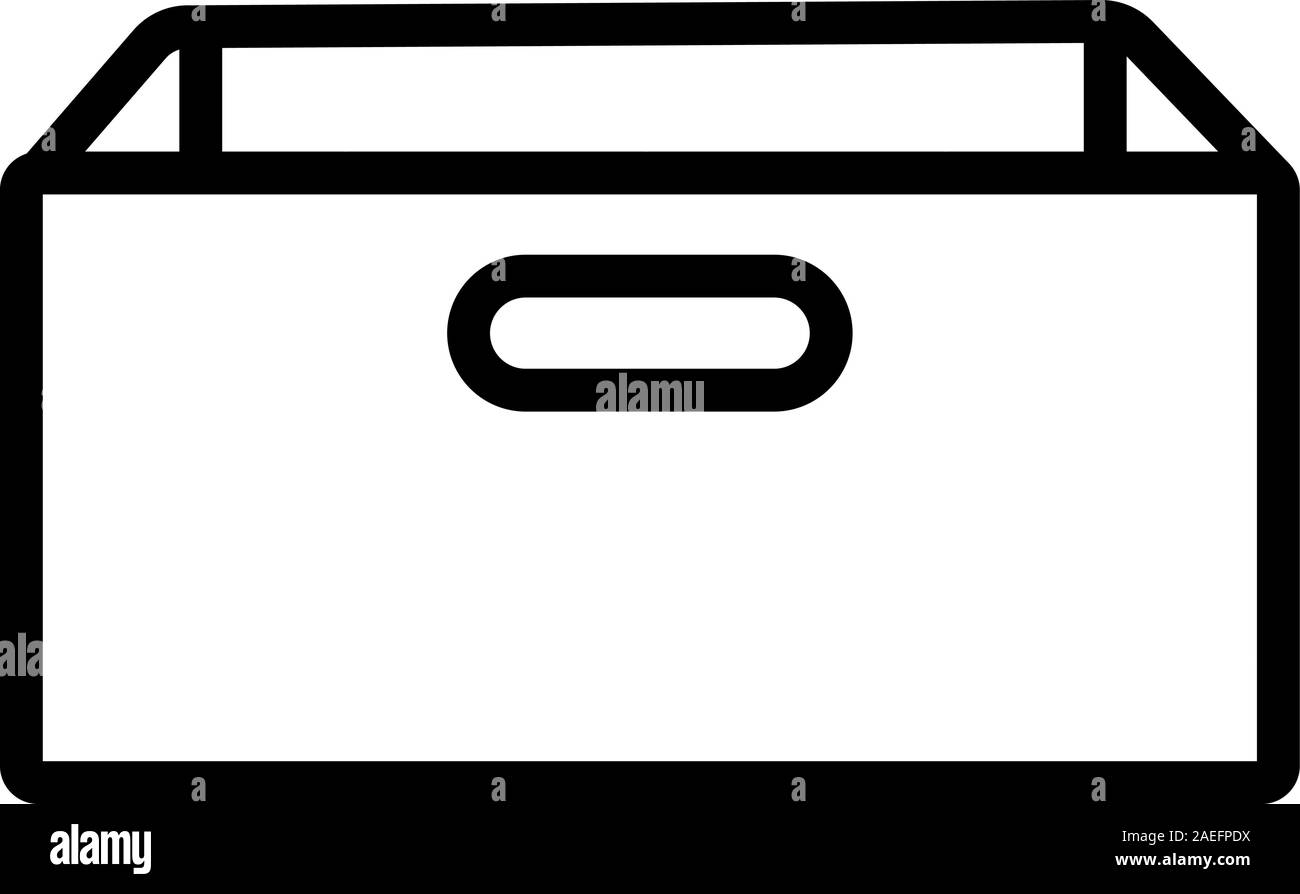 Big Box Icon Vector Isolated Contour Symbol Illustration Stock Vector