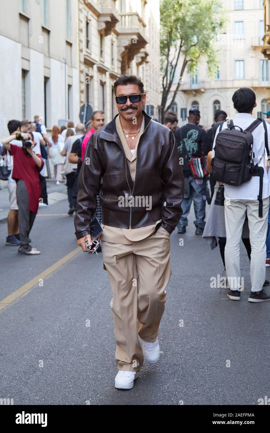 MILAN, ITALY - SEPTEMBER 21, 2019: Alex Badia before Giorgio Armani ...