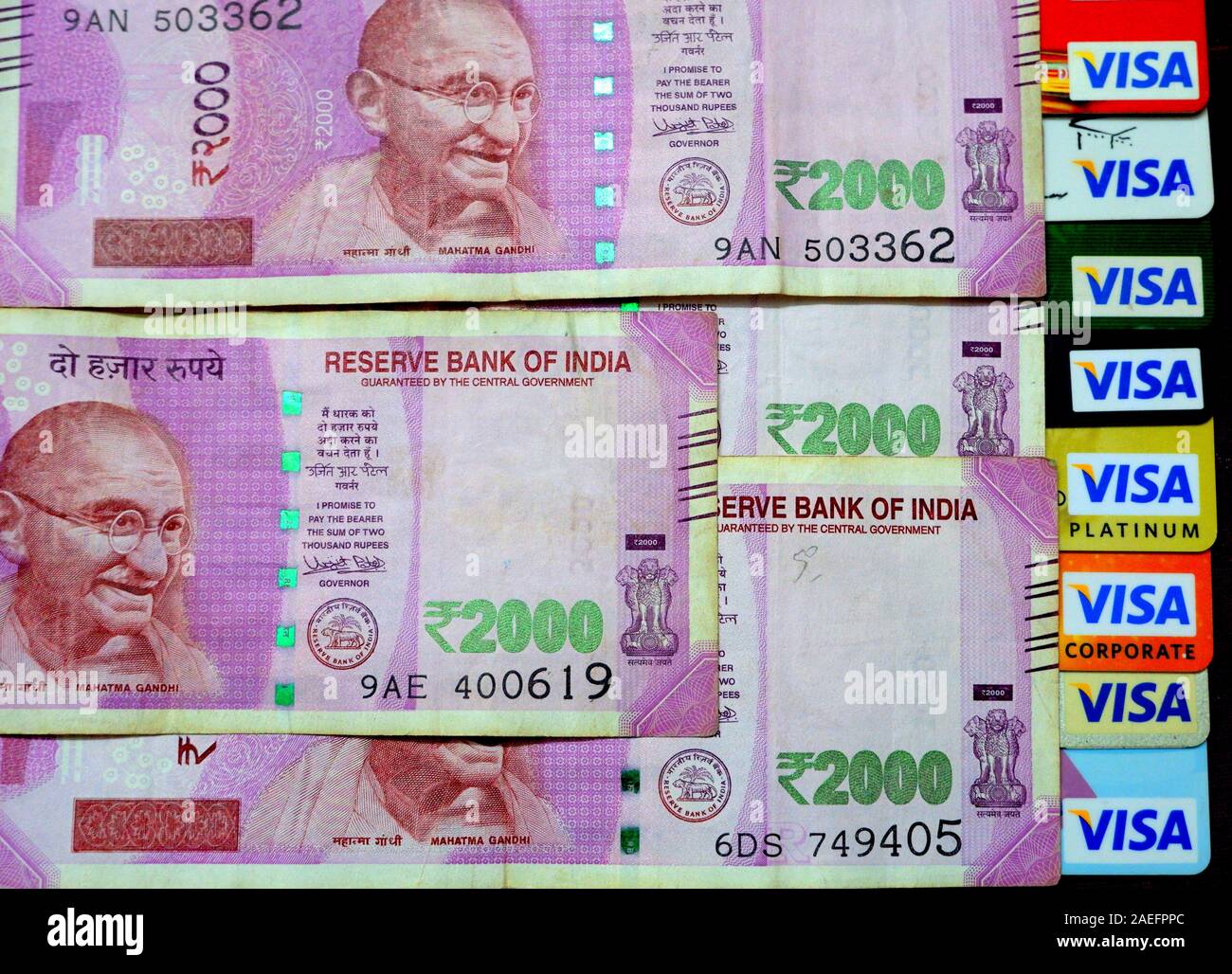 In this photo illustration the Indian Currency Note of Rupees Two ...