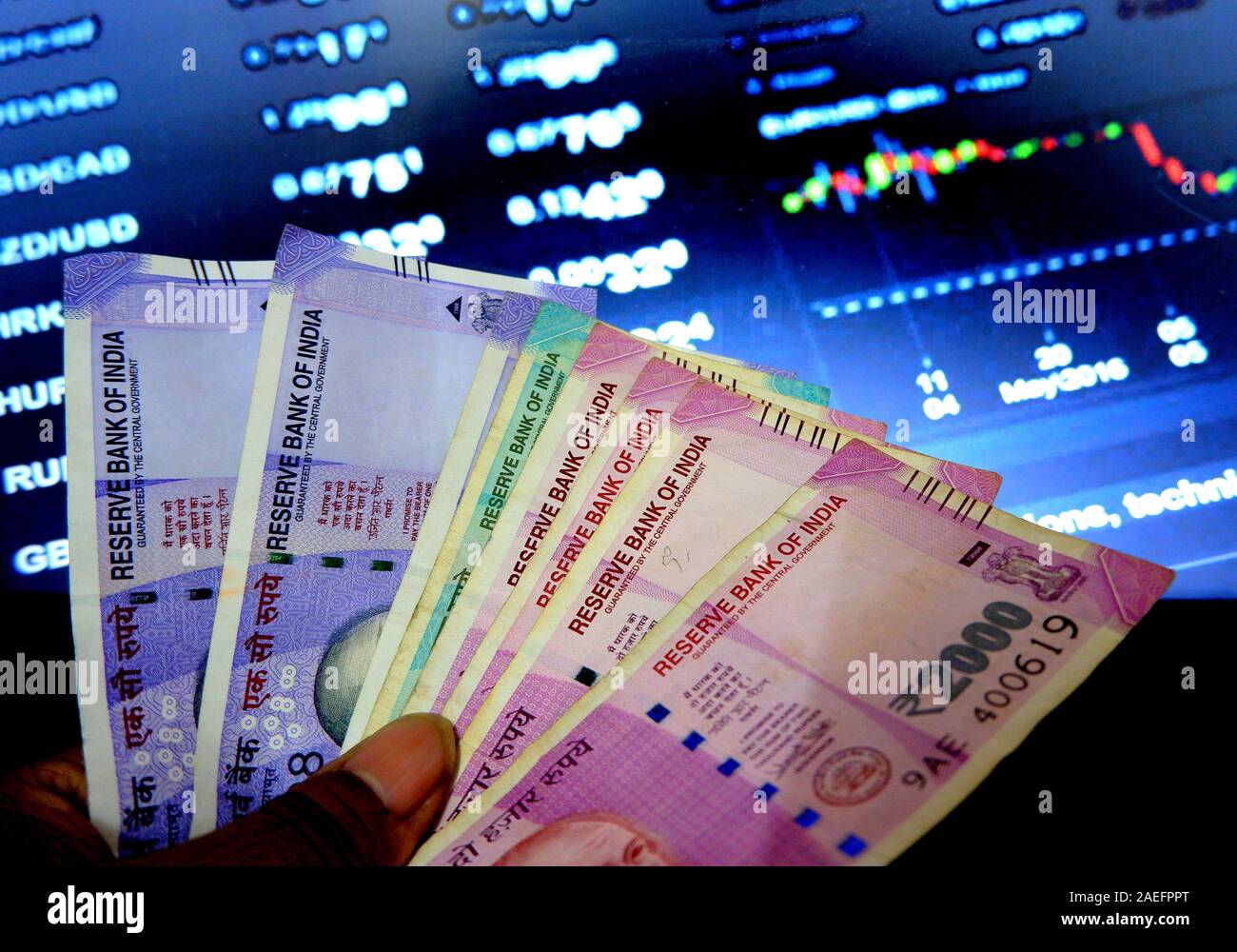 In this photo illustration the Indian Currency Note One Hundred, Fifty ...