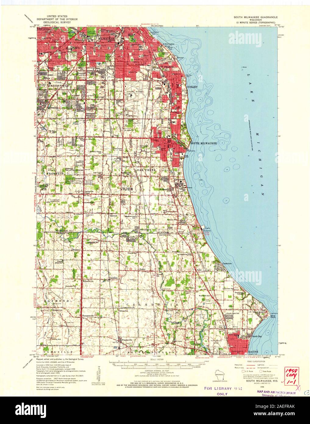 Map of south milwaukee hi-res stock photography and images - Alamy