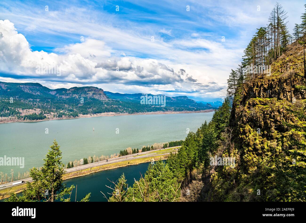 Columbia River Gorge near Portland in Oregon Stock Photo - Alamy