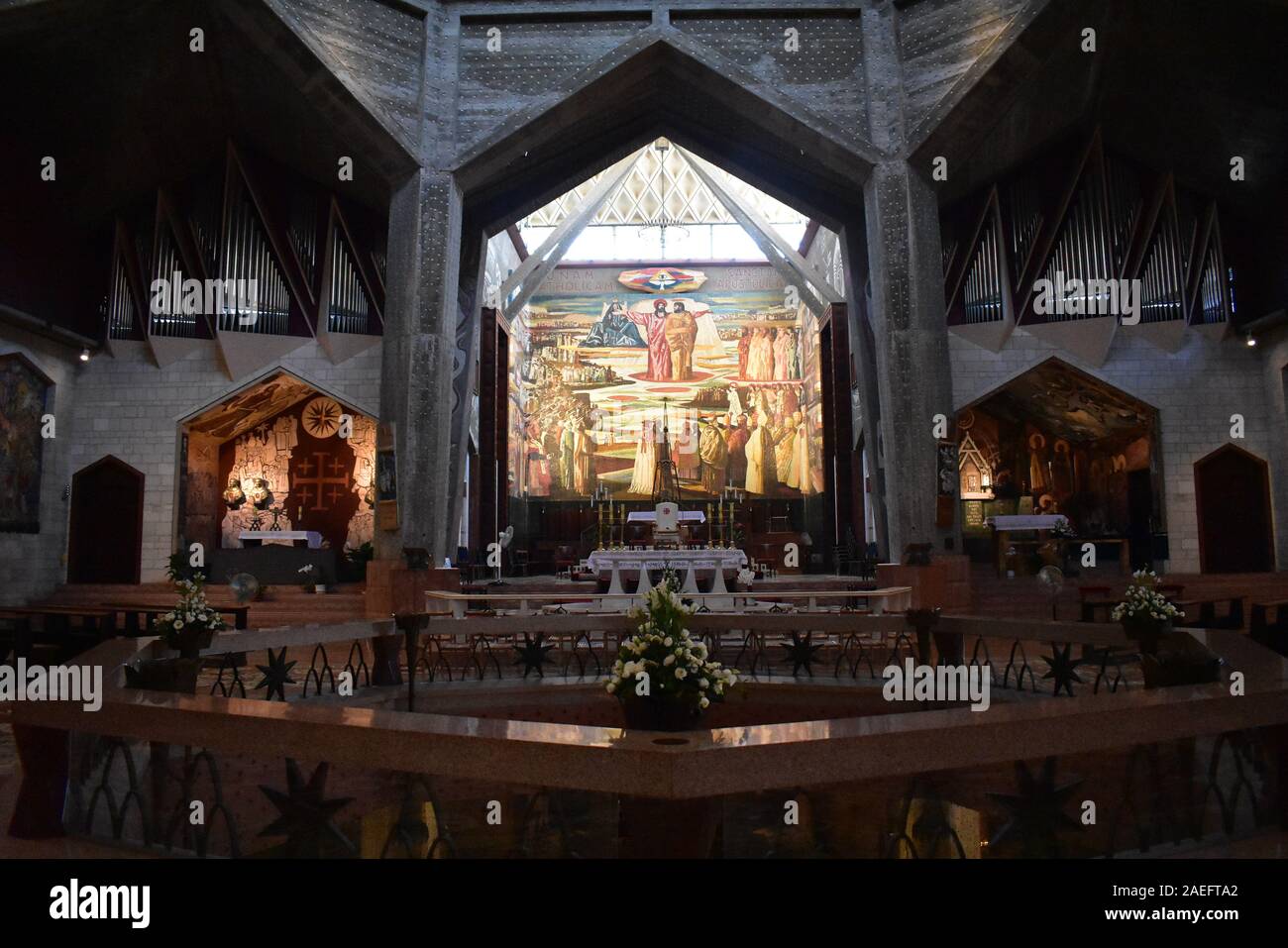Interior of the Basilica of the Annunciation Church in Nazareth Israel ...
