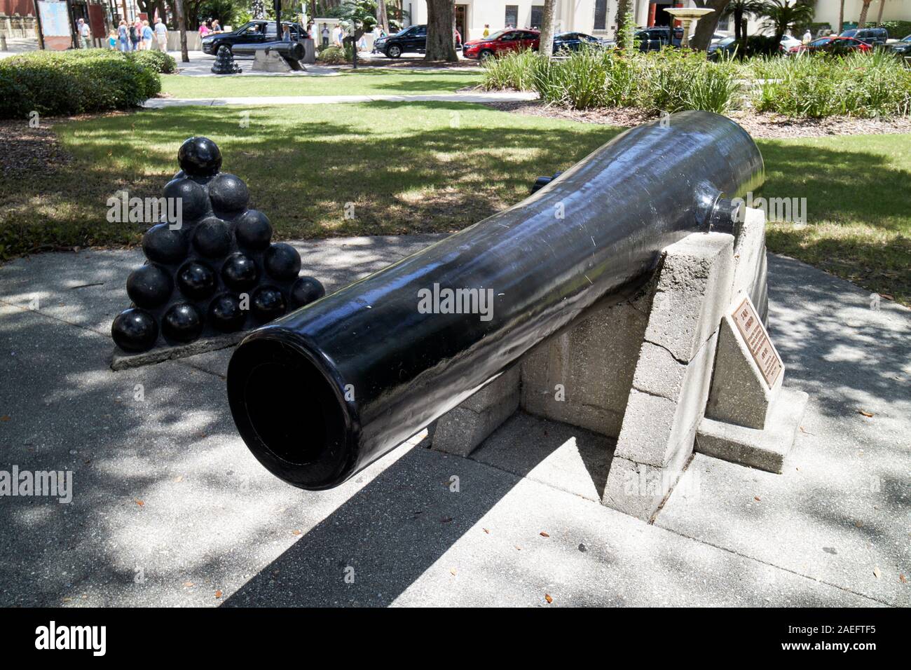 8 inch columbiad cannon in plaza de la constitucion formerly sited at fort marion during the ...
