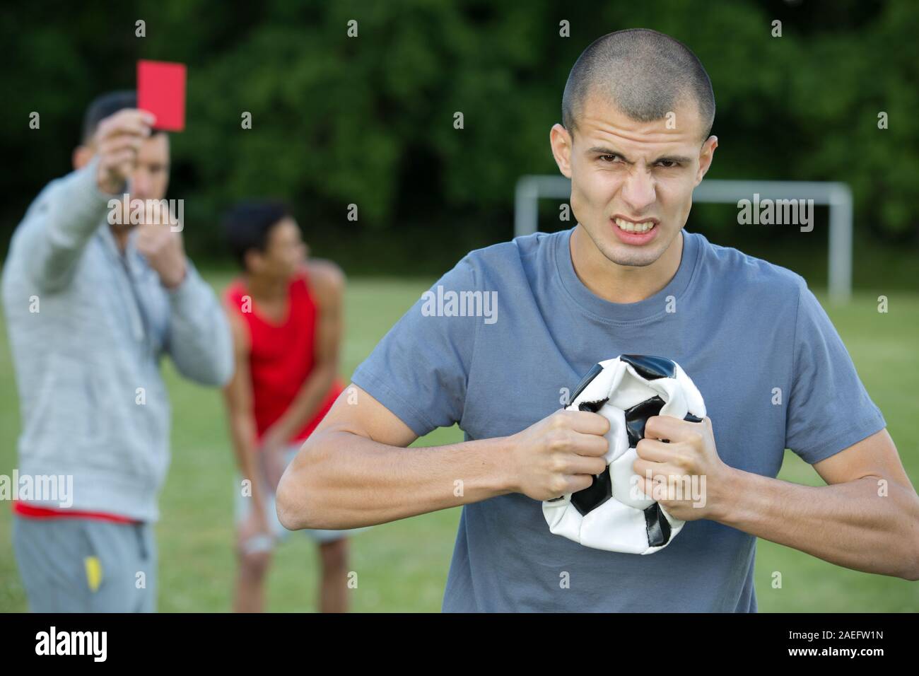 Angry footballer hi-res stock photography and images - Alamy