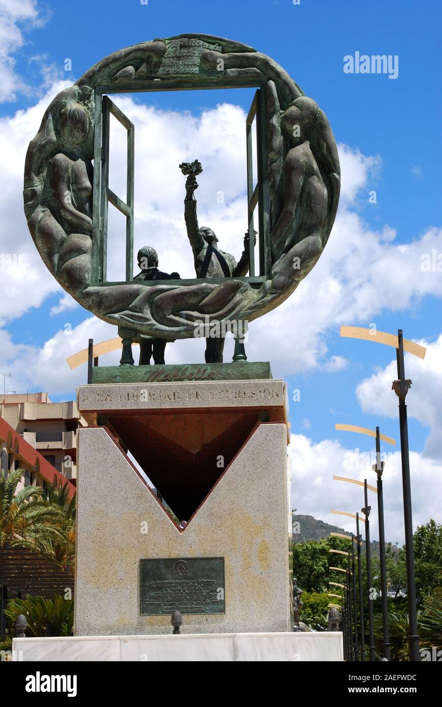 Salvador Dali freedom of expression sculpture along the Avenida del Mar ...