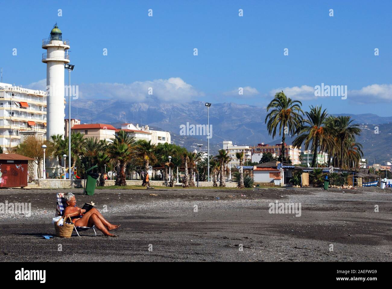 Woman sunbathing beach spain hi-res stock photography and images - Alamy