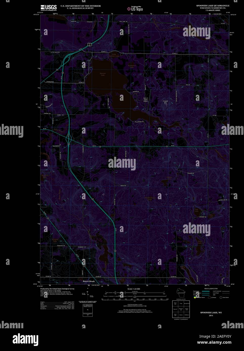 Map of spooner hi-res stock photography and images - Alamy