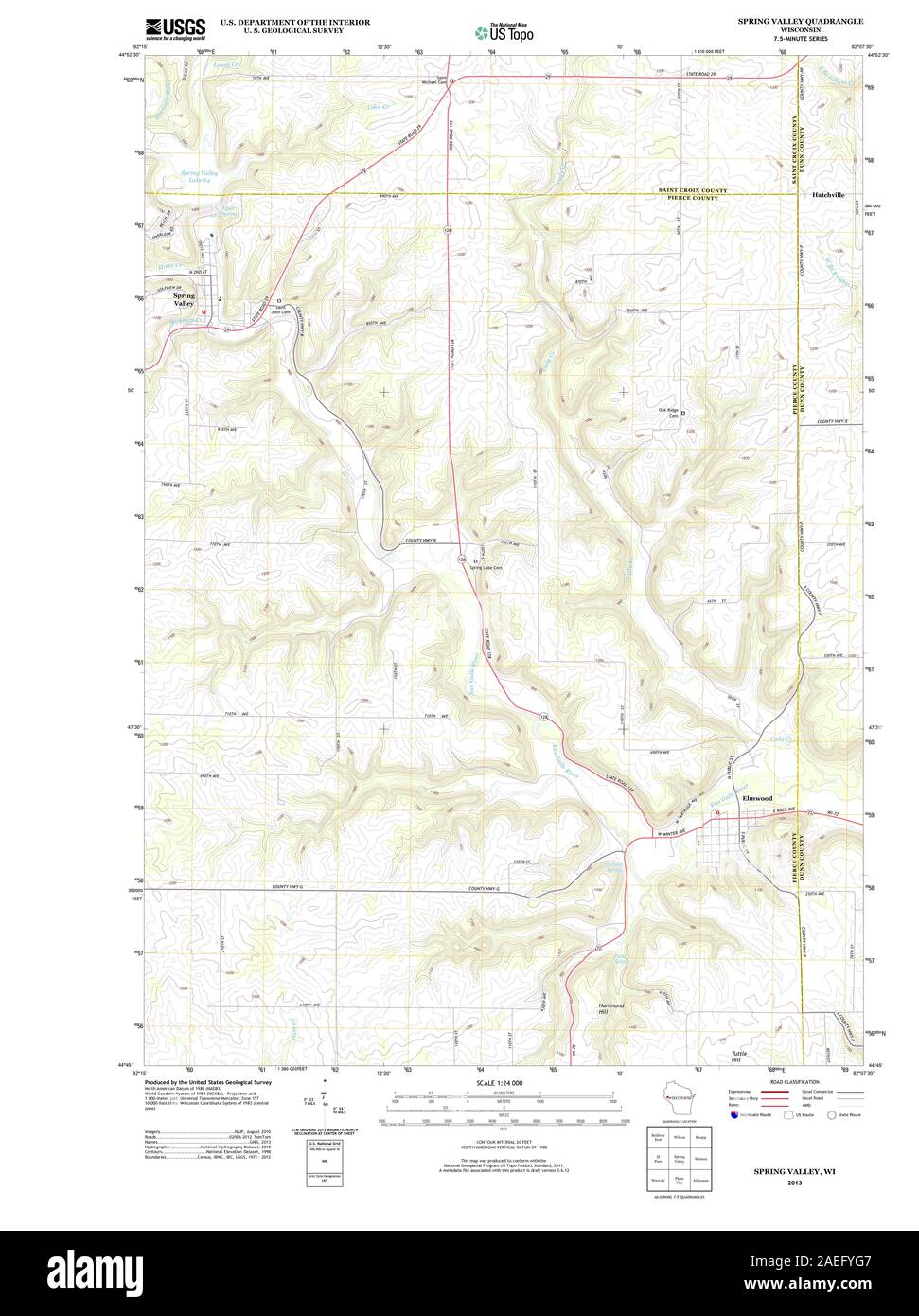 Spring valley map Cut Out Stock Images & Pictures - Alamy