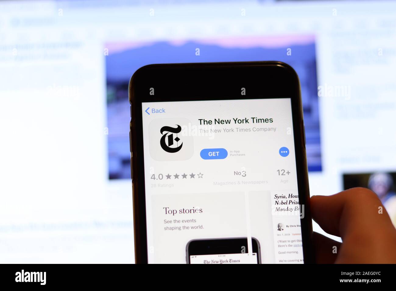 New york times logo hi-res stock photography and images - Alamy