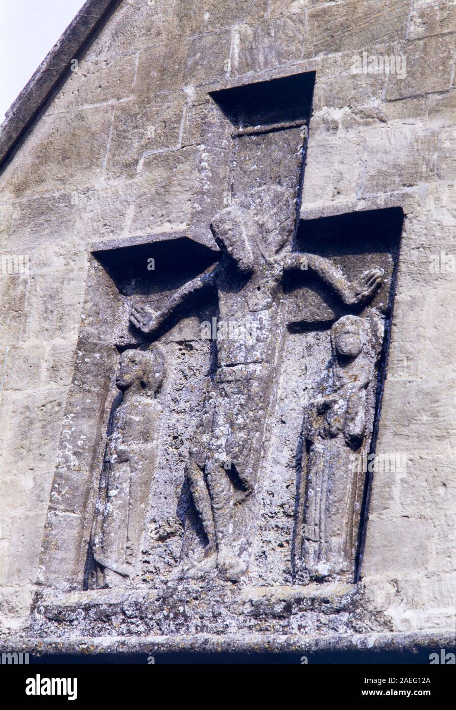 GB '80 : Saxon sculpture of Jesus Stock Photo - Alamy