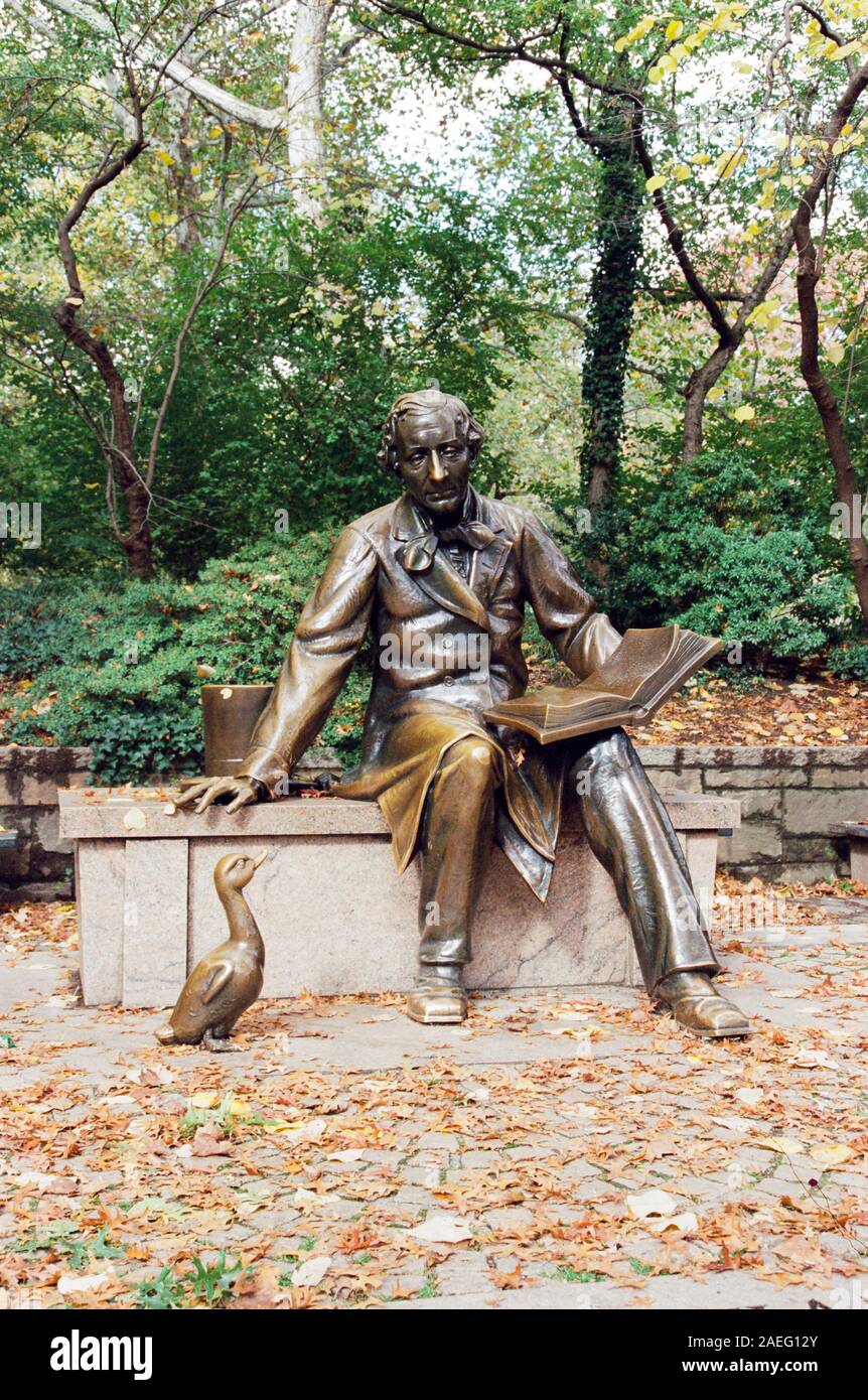 Statue of Hans Christian Andersen and the Ugly Duckling by sculptor ...