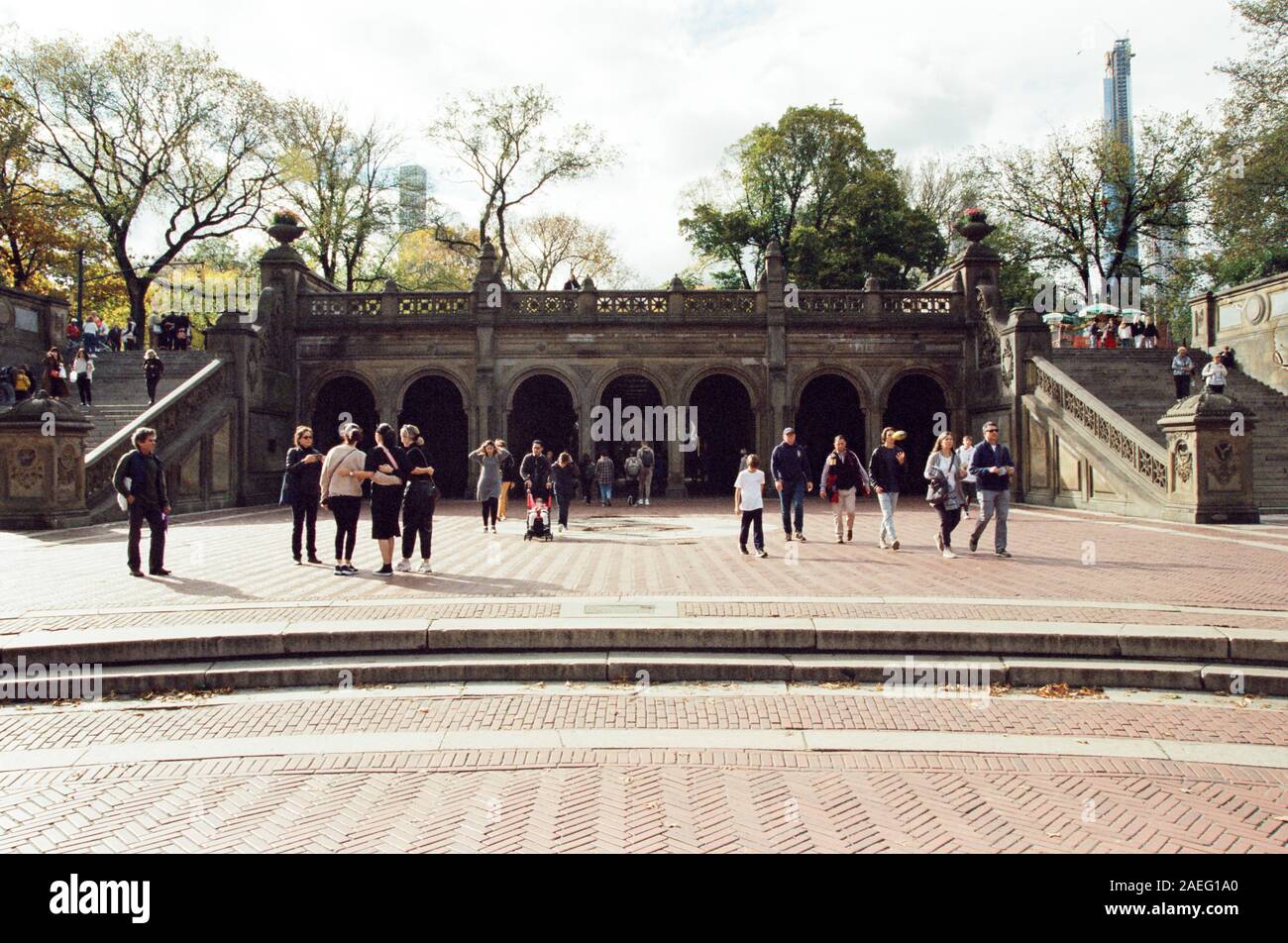 The pedestrian underpass at Bethesda Terrace, Central Park, New York ...