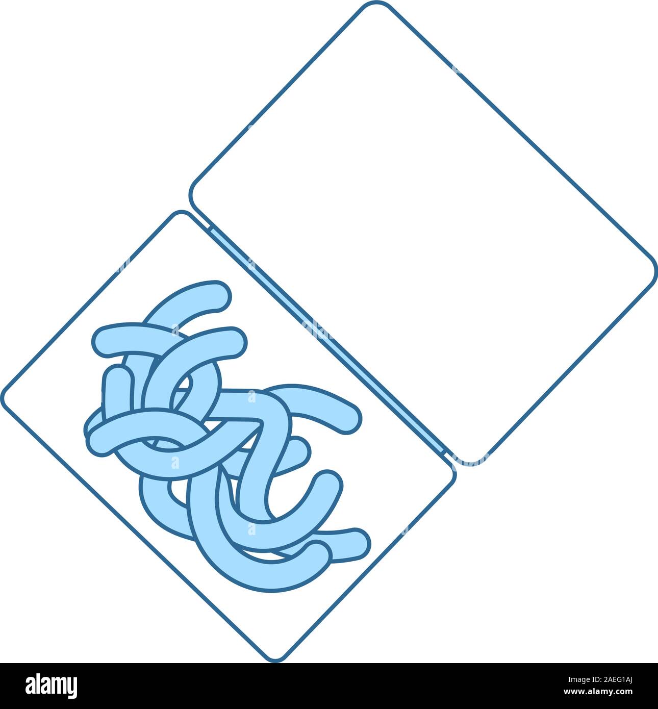 Icon Of Worm Container. Thin Line With Blue Fill Design. Vector ...
